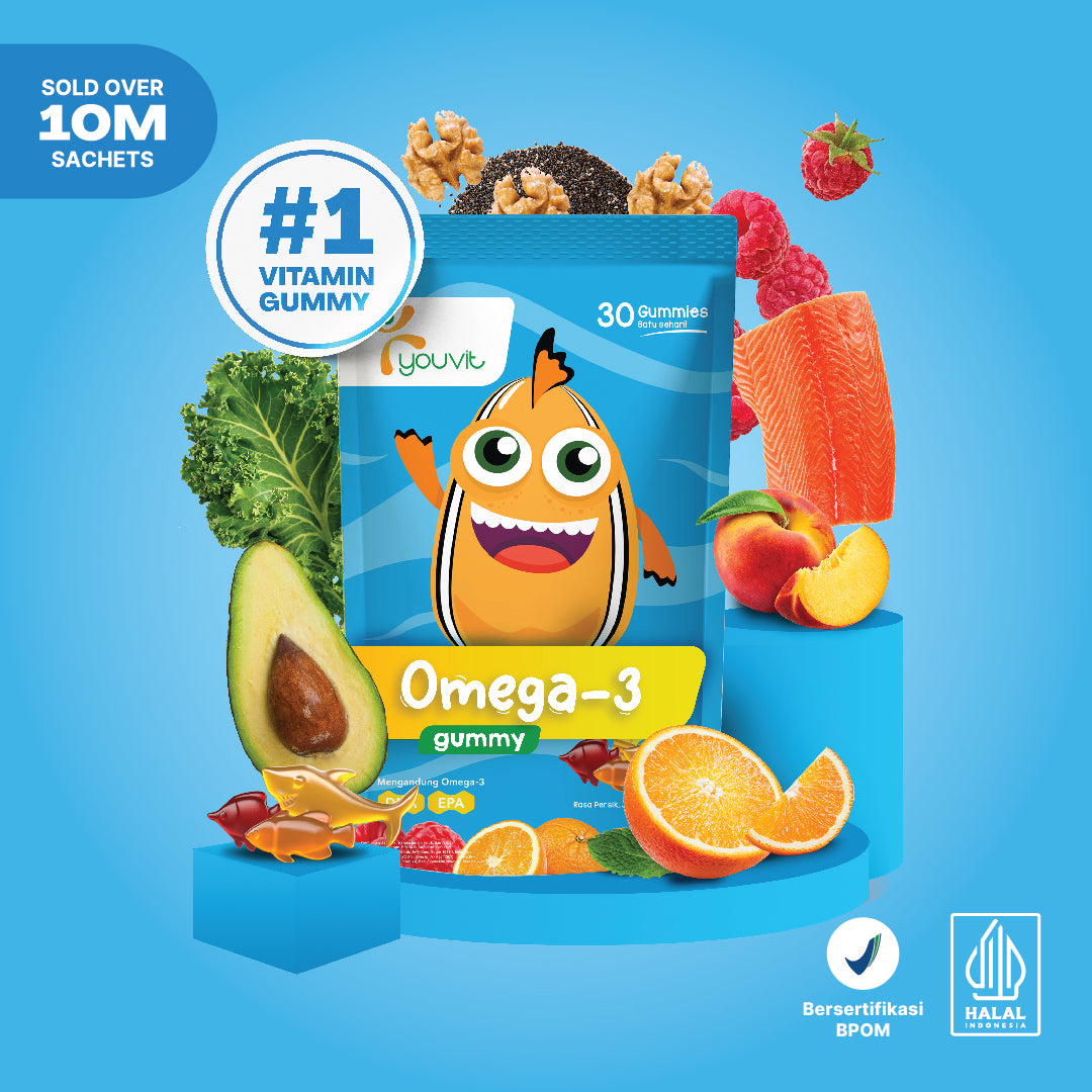 Youvit Omega-3 Anak | Booster Perkembangan Otak dan Mata Anak Omega-3